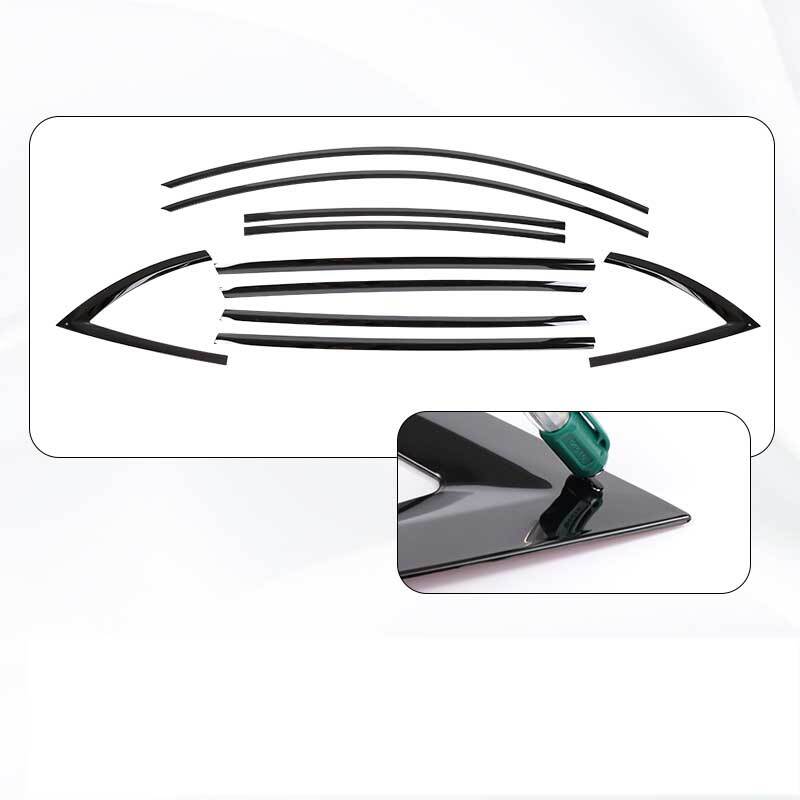 Black Titanium Windows Strip Sill Molding Cover Trim For Tesla Model Y ...