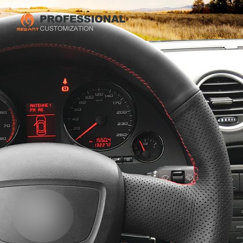 Top Genuine Leather Car Steering Wheel Cover for Audi A3 8P A4 B8 A5 ...