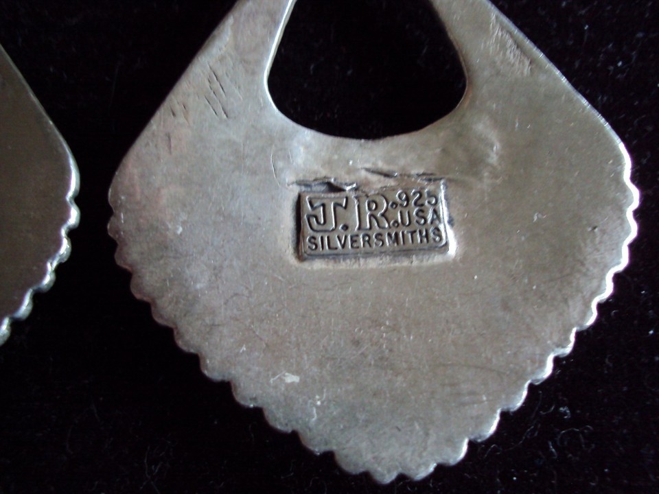 Vintage Soutwestern Sterling Silver Earrings - JR Silversmiths Made in ...