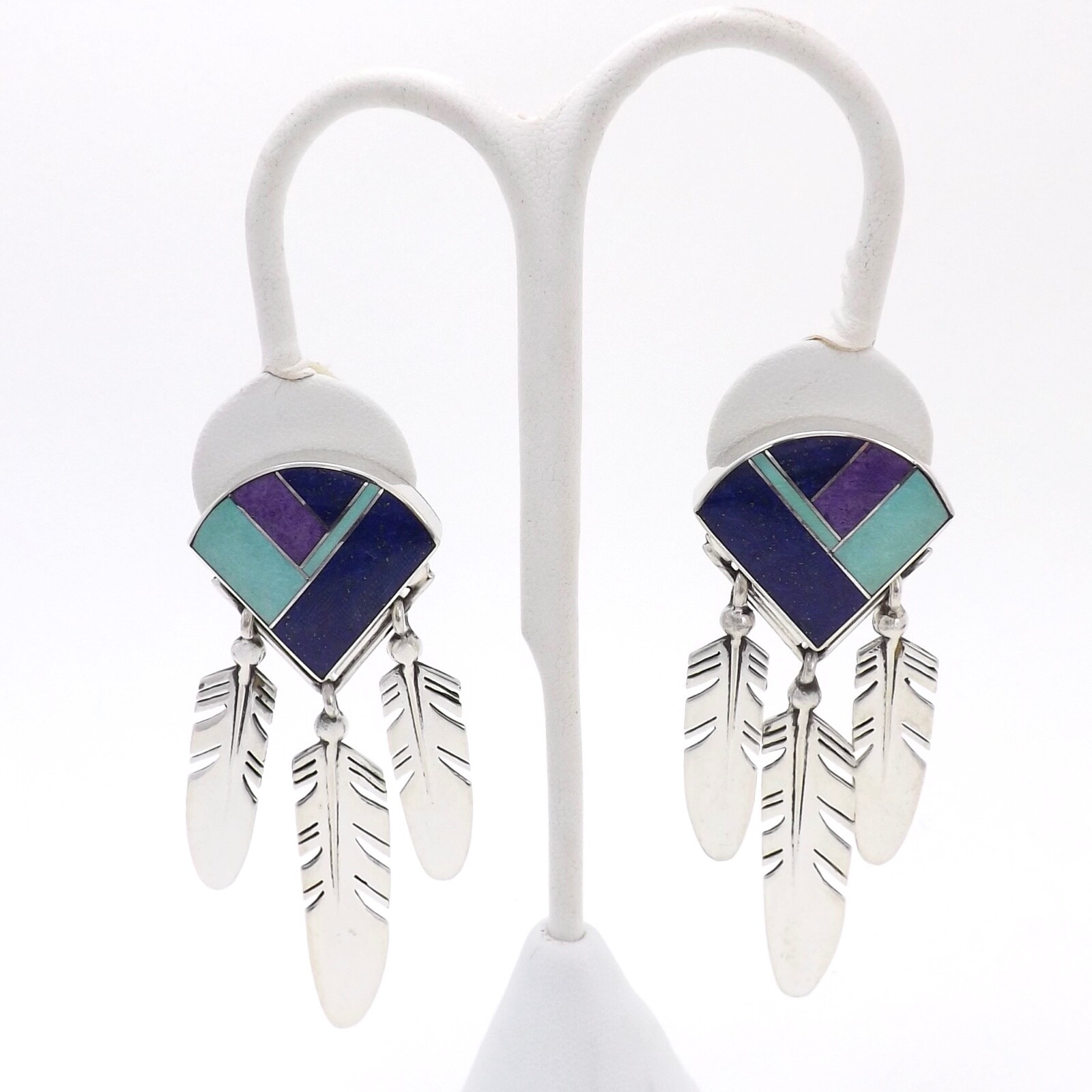 Sterling Silver Ray Tracey Knifewing Navajo Inlay Gem… - Gem