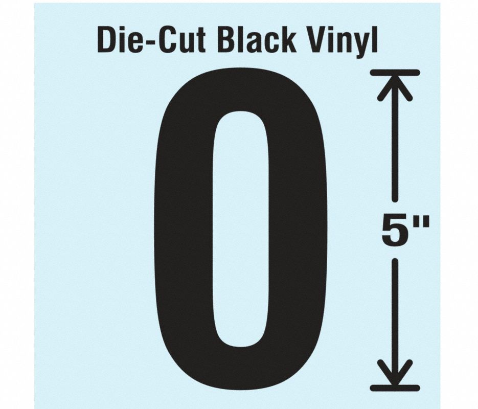 Die Cut Number Label, 0, 10 Cards,PK10 STRANCO INC DBV-5-0-10 | eBay