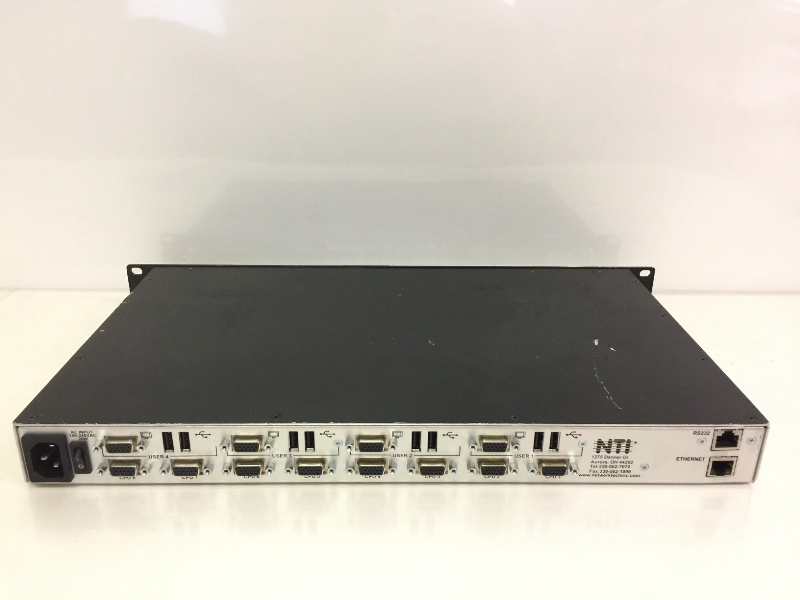 NTI UNIMUX-4X8-UHD 4x8 High Density VGA USB KVM Matrix Switch | eBay