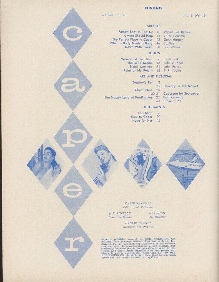 Caper magazine September 1957 | eBay