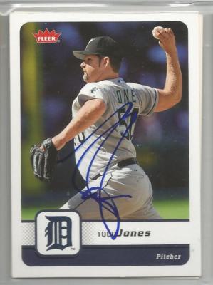 Detroit Tigers TODD JONES autographed 2006 Fleer Upper Deck | eBay