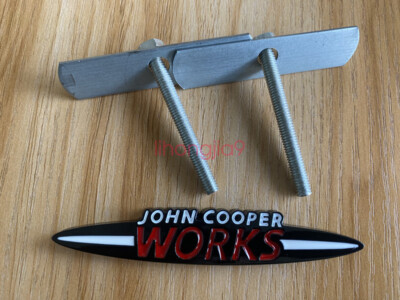 Gloss Black METAL JOHN COOPER WORKS 90mm Badge Emblem JCW Grille For ...
