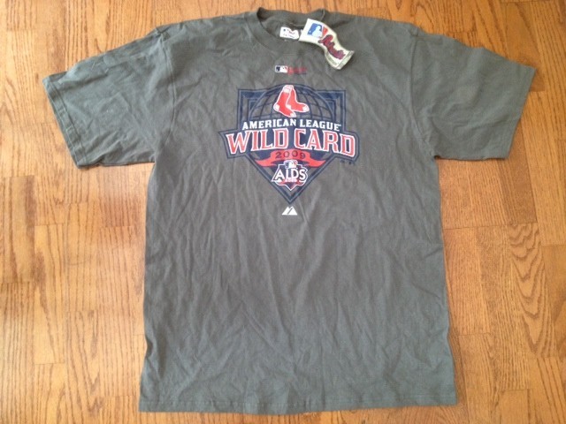 BOSTON RED SOX AL MAJESTIC 2009 WILD CARD SHIRT LARGE BRAND NEW TAGS | eBay