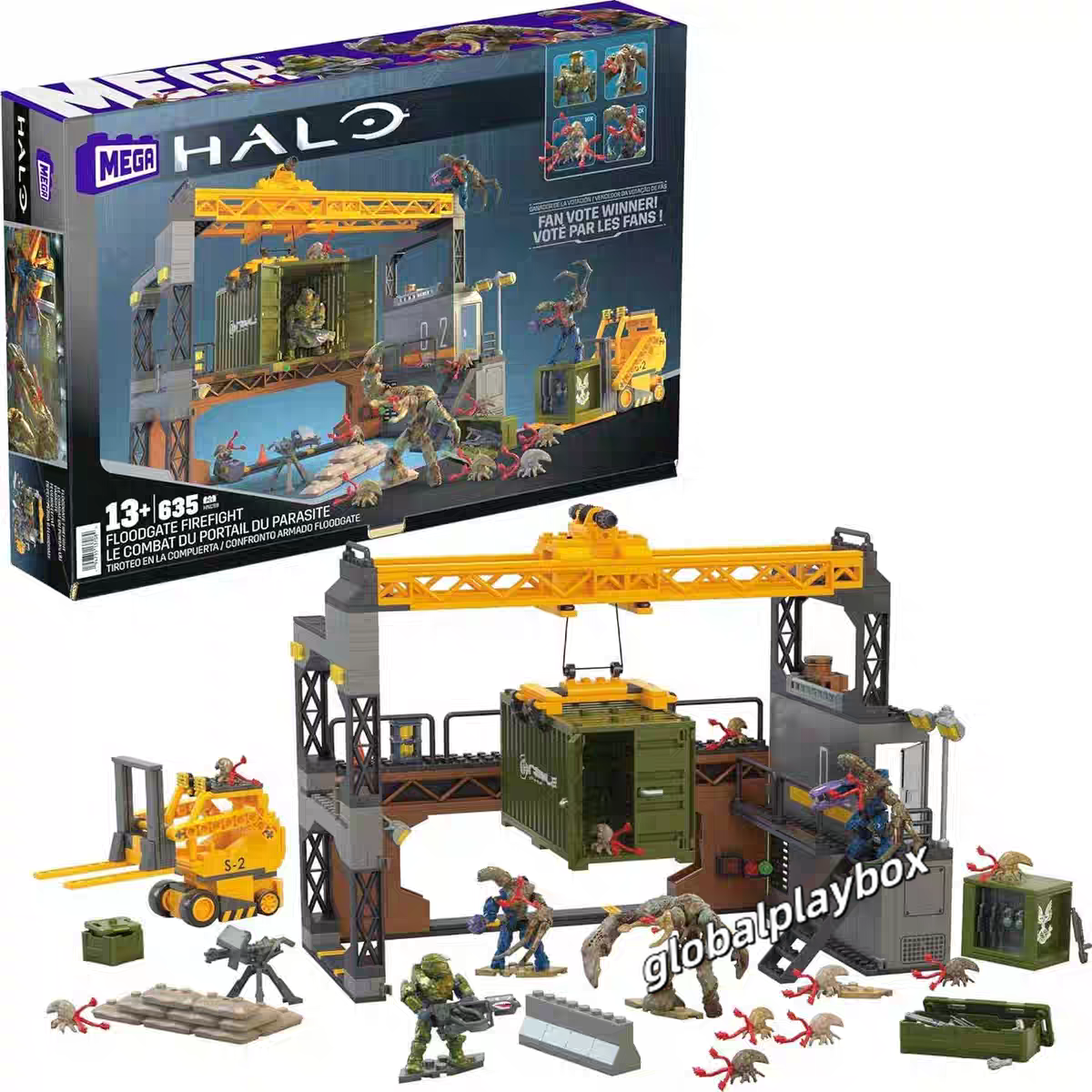 Mega Bloks HNC59 Halo Flood Gate Firefight Mega 17 Building Blocks ...