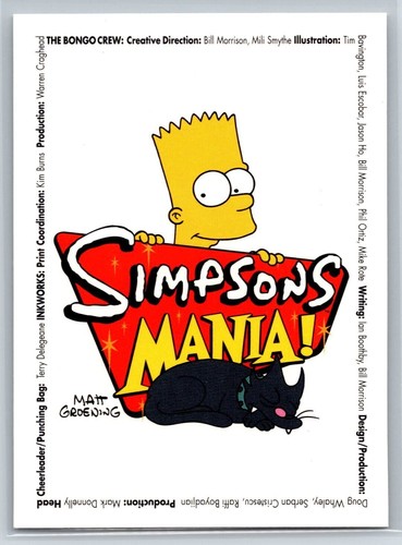 2001 Inkworks The Simpsons Mania Title Card Bart Simpson #1 | eBay