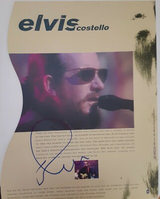 ELVIS COSTELLO AUTOGRAPHED 9.5"X12" BOOK PHOTO FROM 6/3/91!!! | eBay