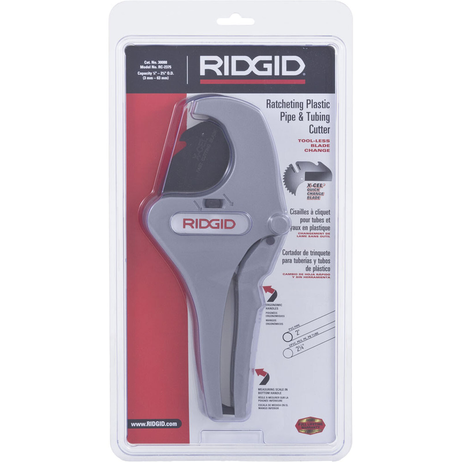 Tool, Ridgid, PVC Pipe Cutter, Large, 2" 787721706526 | eBay