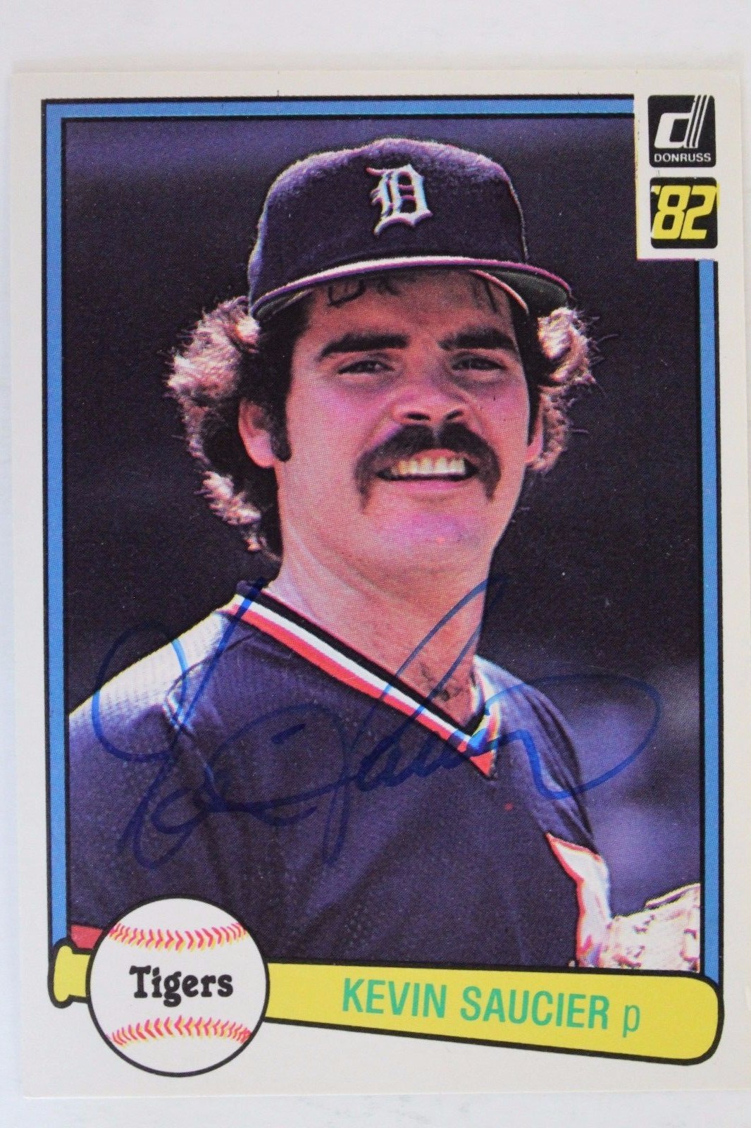 KEVIN SAUCIER Detroit Tigers Phillie Autograph 1982 DONRUSS #485 Signed ...