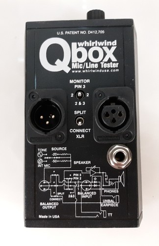 Whirlwind Qbox Mic/ Line Tester *FOR PARTS* | eBay