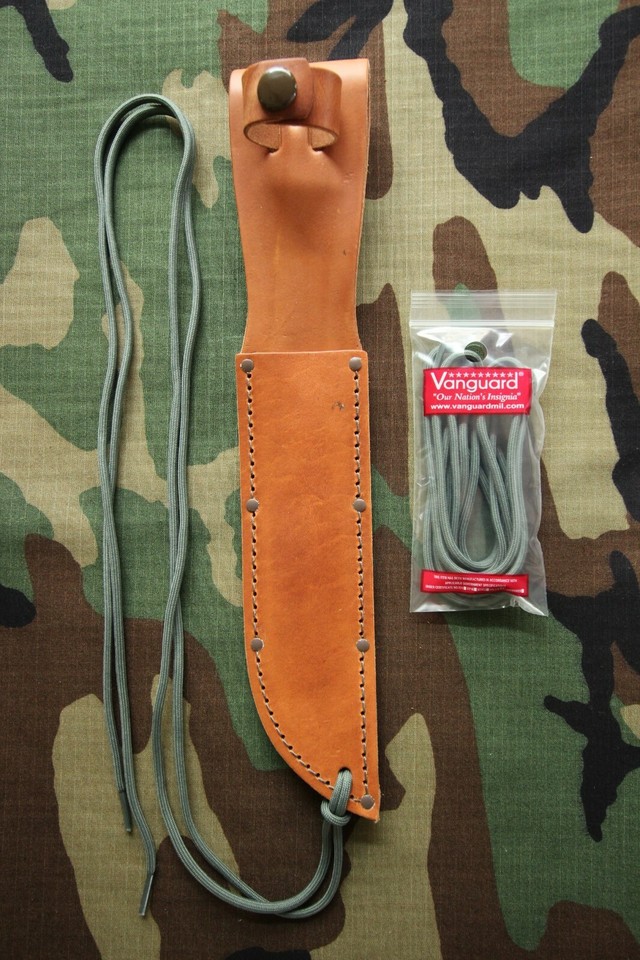 USN USMC USCG MSC M/M ARMY G.I. COMBAT KNIFE SHEATH SAGE 72" PARA CORD ...