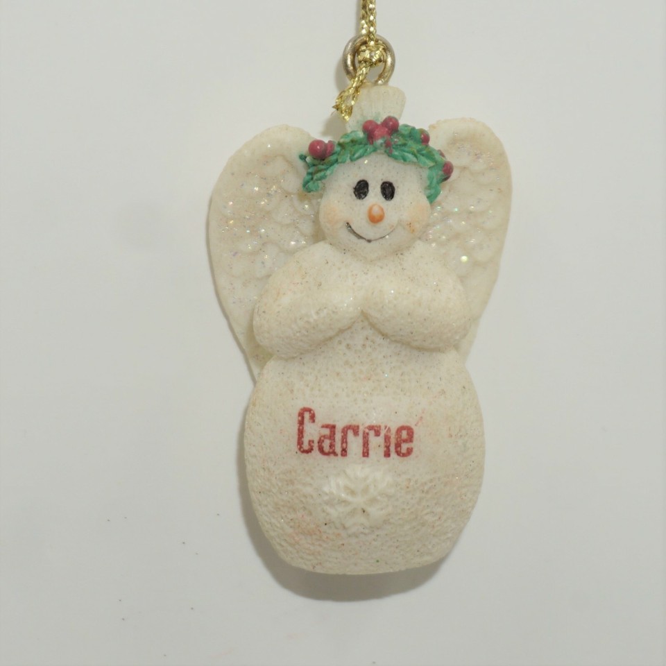 Snowman Angel Christmas Ornament Snowangel Sparkle Ganz Pre-Printed ...