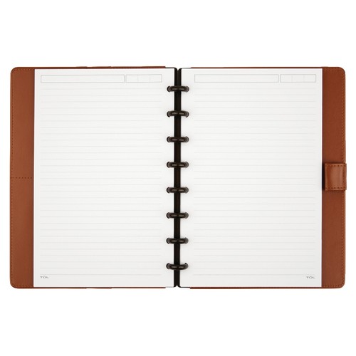TUL Custom Note-Taking System Discbound Junior Size Leather Notebook ...