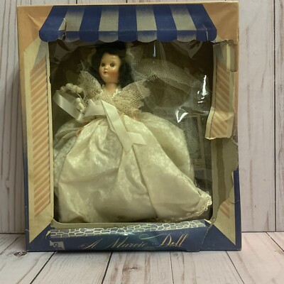 Vintage 1950’s 8" MARCIE DOLL #802 Bride With Black Hair w/ Box | eBay