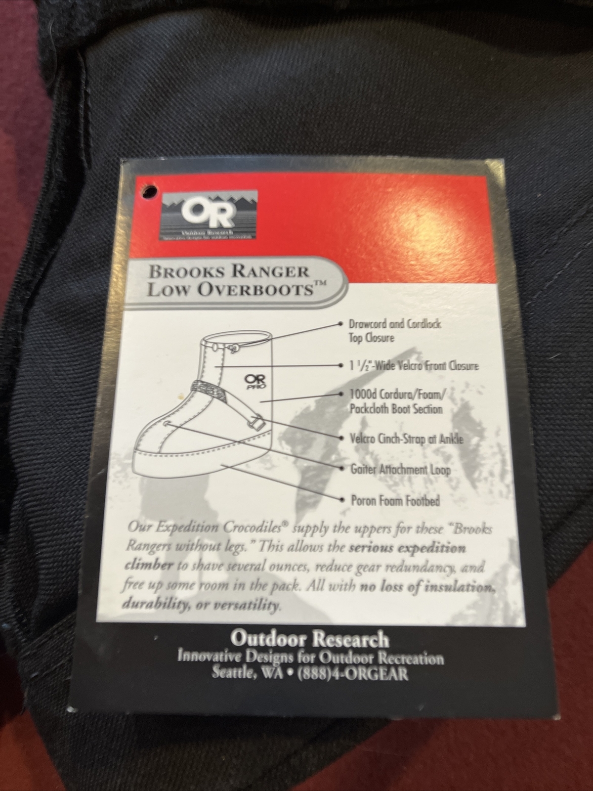 Outdoor Research Ranger Low Overboots Insulated Himalayan NAVY SEAL ...