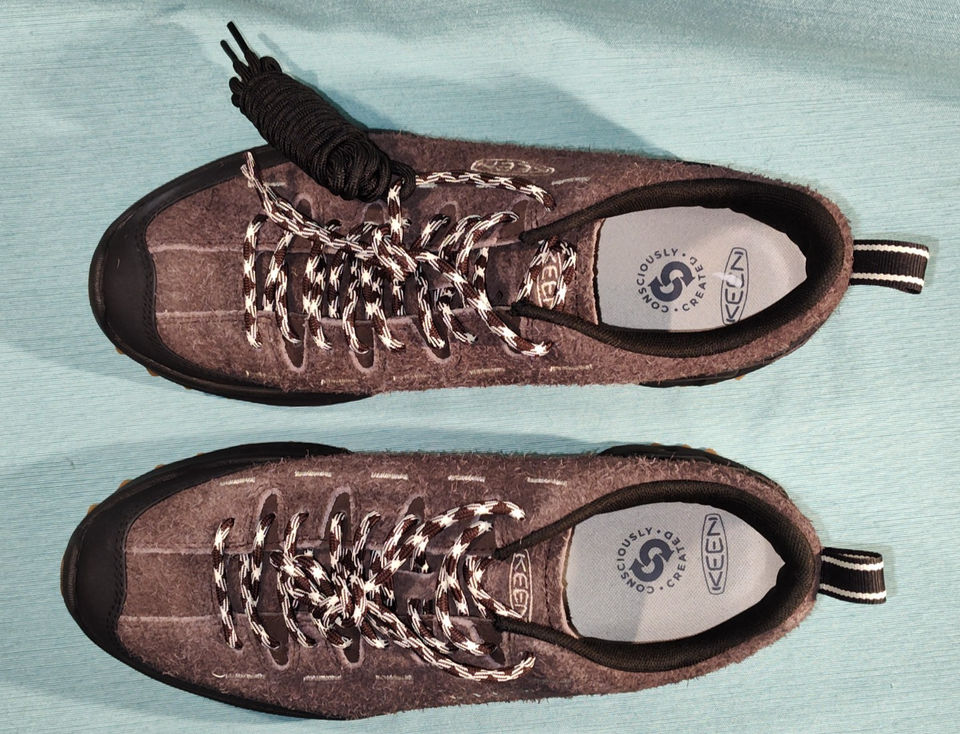 NEW Keen Jasper Zionic Low Hiking Trail Shoes Brown Java Furry Suede ...