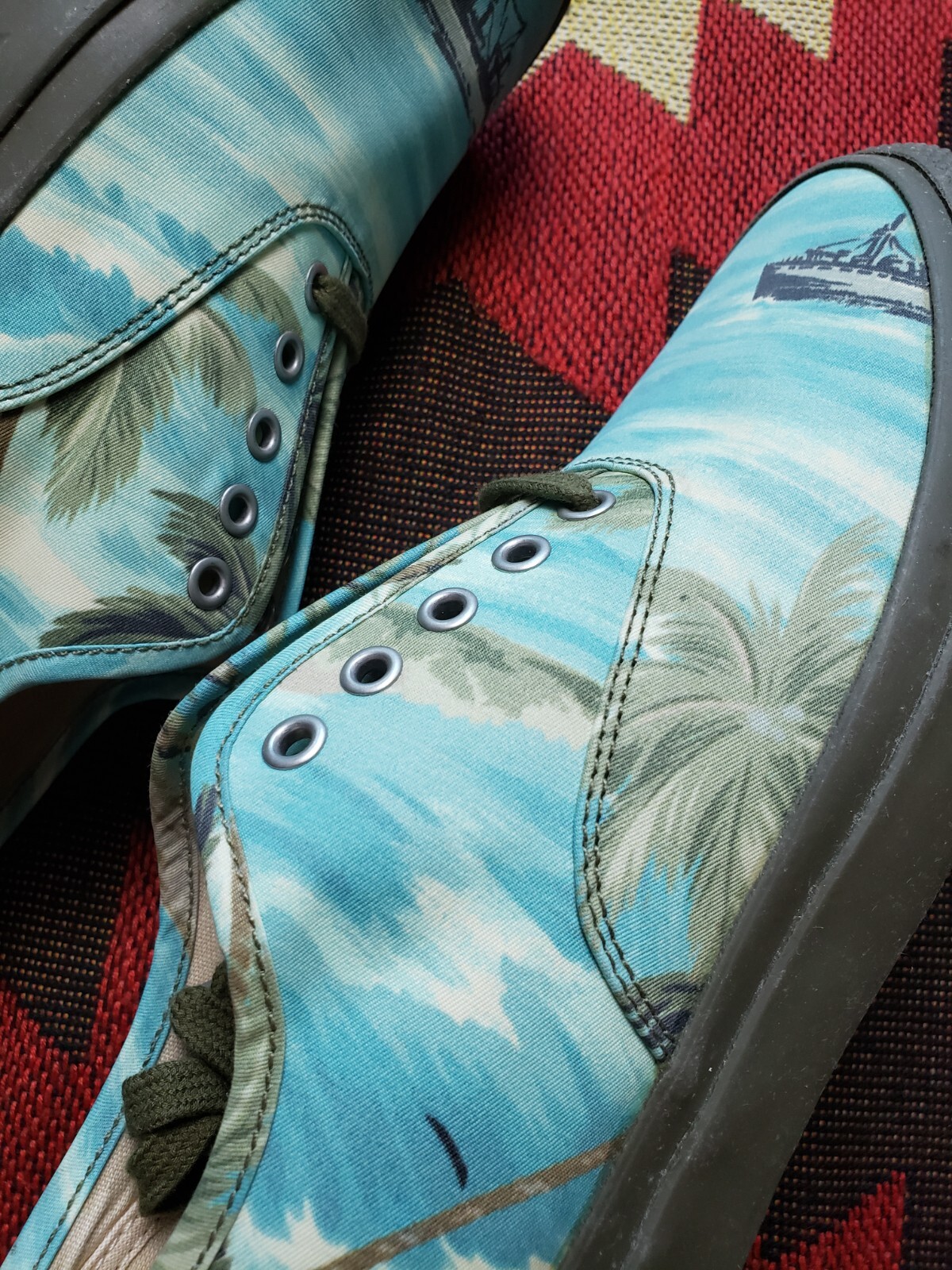 Double RL RRL Ralph Lauren Mens Norfolk Canvas Hawaiian Sneakers ...