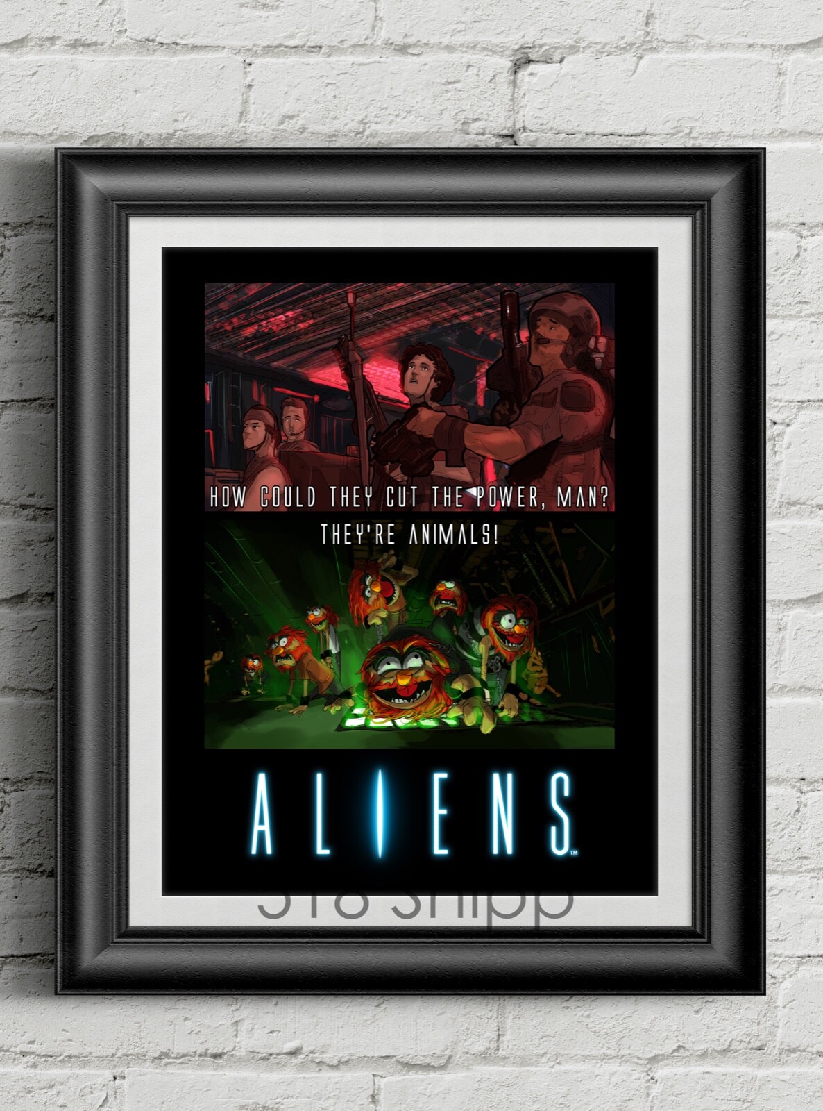 Aliens The Muppets Cut the Power Art Print Movie Poster | eBay