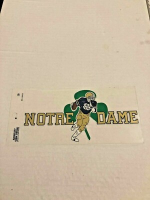 Vintage Angelus 4"x7.5" Notre Dame Fighting Irish Decal Sticker Rare ...