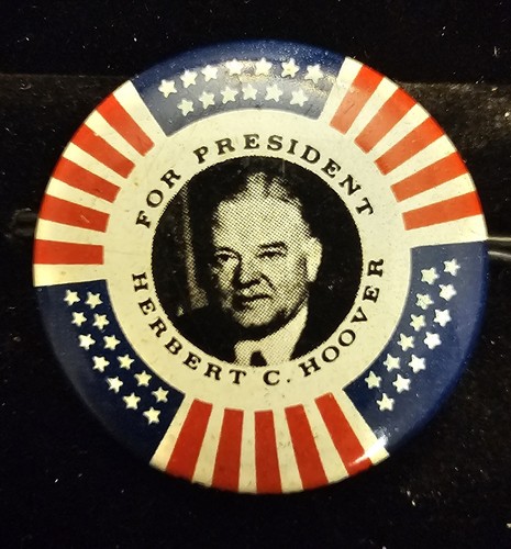 Herbert Hoover Presidential Election Button Pin Reproduction Campaign ...