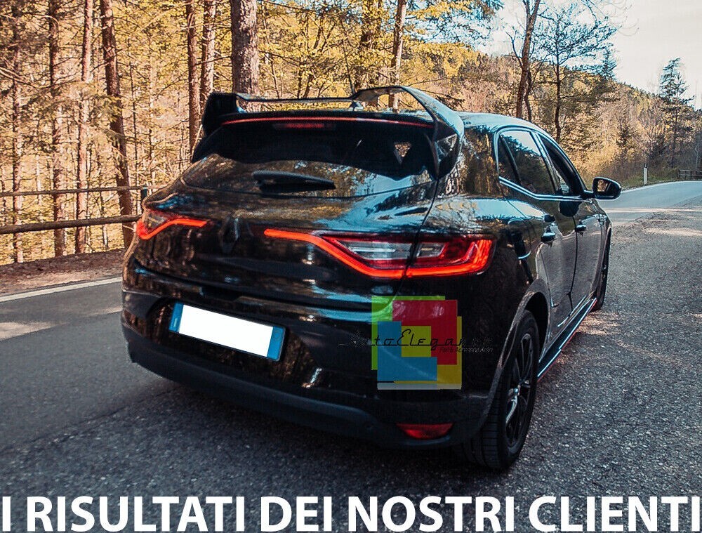 RENAULT MEGANE 4 IV 2015+ SPOILER POSTERIORE TETTO SPORTIVO RS ALETTONE ...