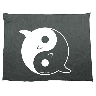 Ow Dolphin Yin Yang - Novelty Tea Towel cleaning cloth Dish Kitchen ...