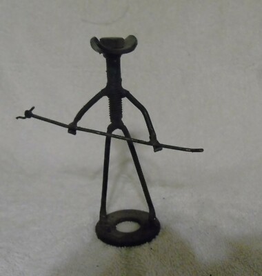 Vintage Metal Art Stick Man Cowboy Nuts Bolts Screws OOAK Folk Art | eBay