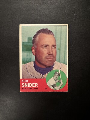 1963 TOPPS #550 DUKE SNIDER NY METS—CREASE FREE HIGH #💥*** (tgcs) | eBay