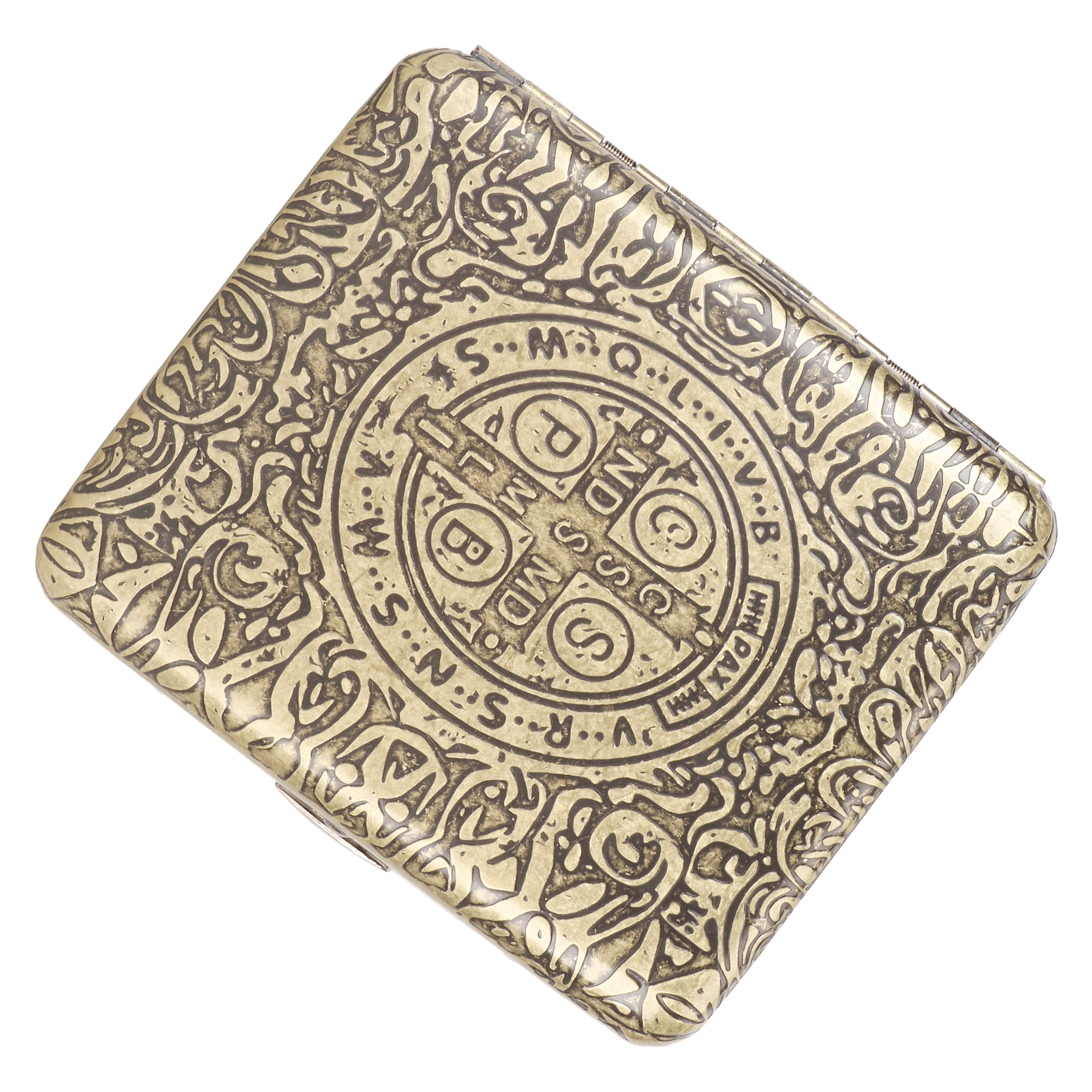 Metal 20pcs Cigarette Case Box Double Sided Spring Clip Open Pocket ...