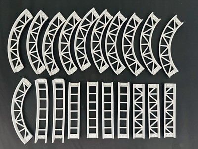 Lot Of 20 Lego Grey Rail Circle 6185390 Shaft 6185380 Bow 6224370 ...