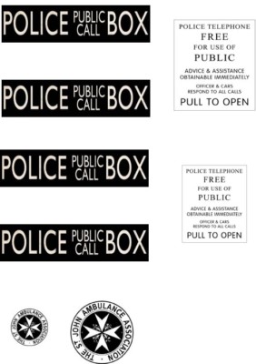 Tardis Police Box Sign Stencil