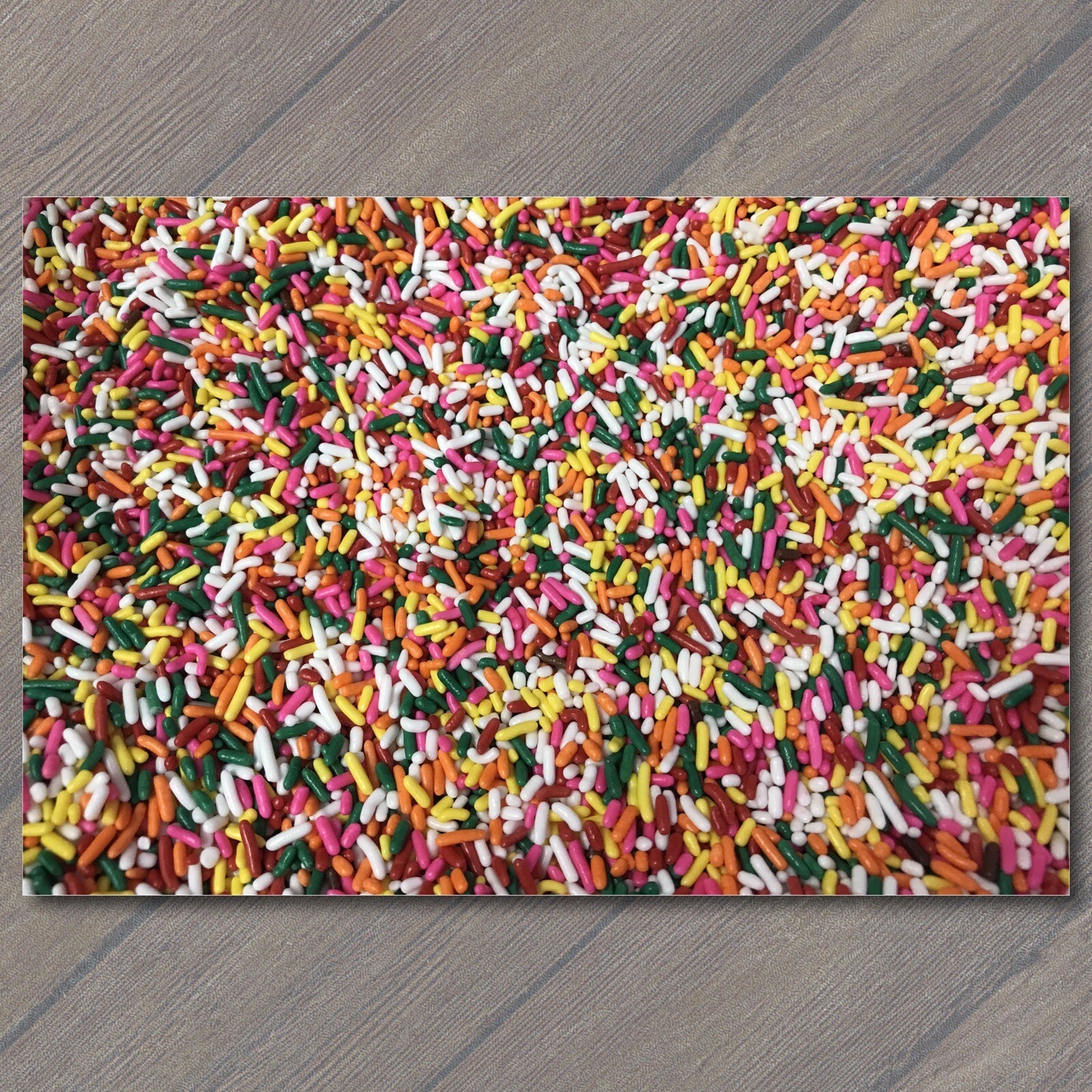 POSTCARD Rainbow Sprinkles Colorful Joy Ice Cream Delight Jimmies ...