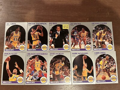 (10) Lot 1990-91 NBA Hoops Los Angeles Lakers Team Basketball Cards | eBay