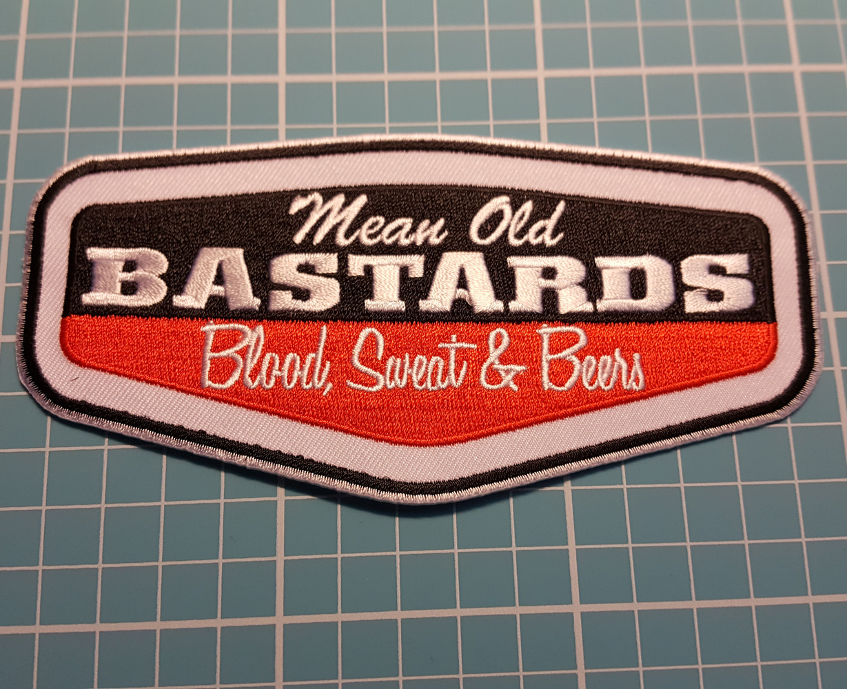 MEAN OLD BASTARDS EMBROIDERED IRON ON PATCH HOT ROD RAT ROD PATCHES BADGES | eBay