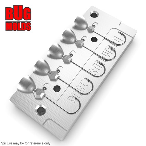 FishingSinkerMold AluminiumFishing Mold Lure making Lead Molds Jig Head ...