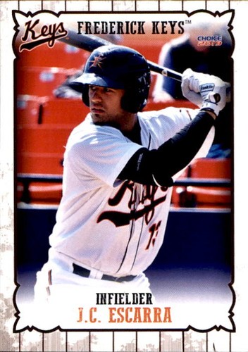2019 Frederick Keys Choice #9 J.C. Escarra Hialeah Florida FL Baseball ...