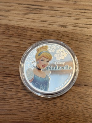 Cinderella Disney Princess SILVER PLATED COIN COMMEMORATIVE NEW ZEALAND ...