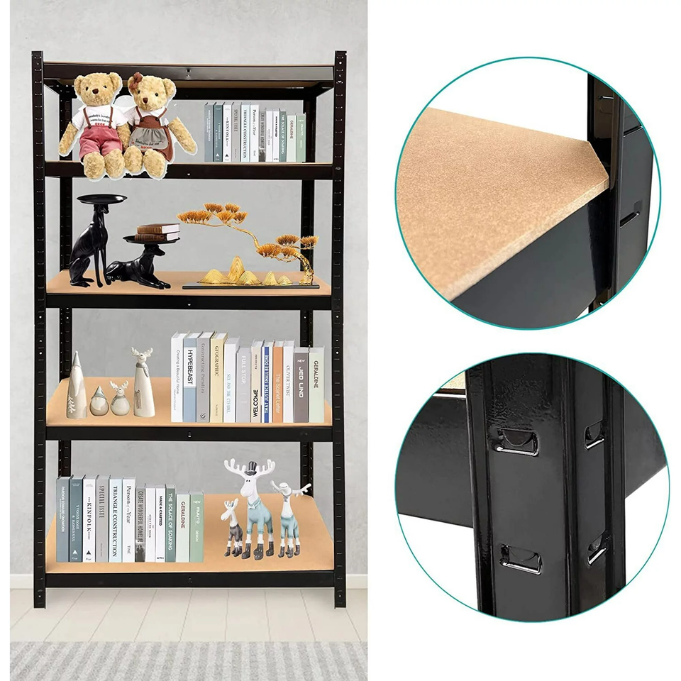 30" x 59" x 12" 5-Tier Metal MDF Garage Storage Shelf Garage Shelving ...