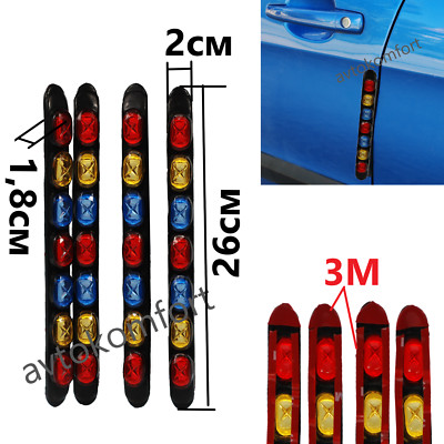 4 Pcs Car Protectors Reflectors Door Guards Prevent Scratches Protect ...