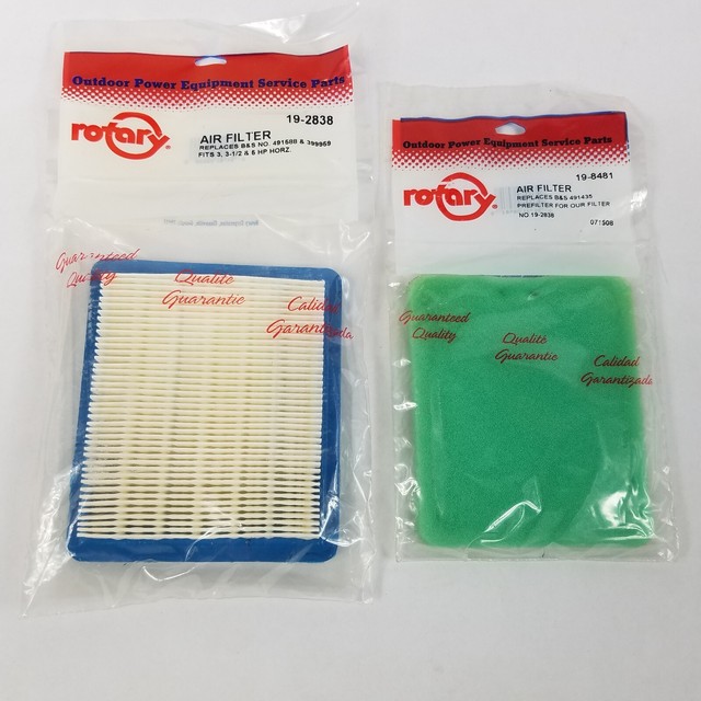 Rotary Air Filter 19-2838 & 19-8481 Pre-Filter Replaces B&S No. 491588 ...