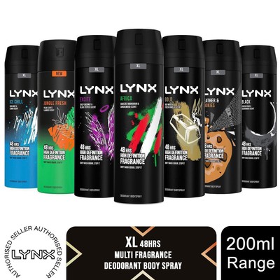 Lynx XL 48-Hour Odour Protection Body Spray Deodorant, 3 or 6 Pack ...