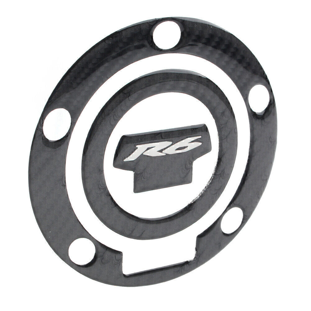 White Carbon Fiber Gas Tank 3D Decal Fuel Cover Sticker For YZF-R6 R6 ...