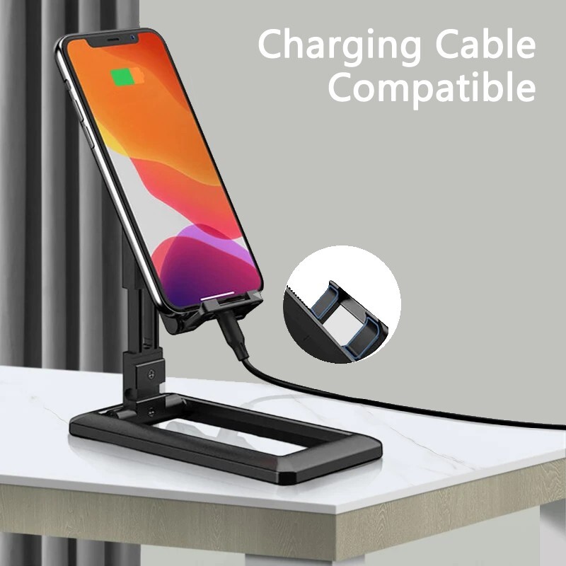 Phone Desk Holder Stand Foldable Desktop Table Mount For Mobile Tablet ...