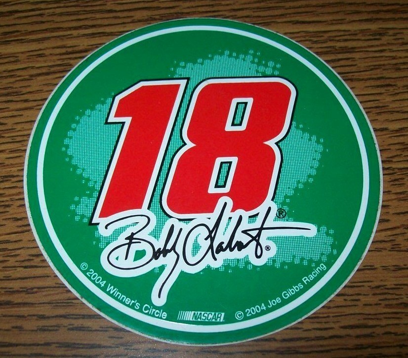 BOBBY LABONTE #18 2004 WINNER CIRCLE 3 INCH ROUND DECAL STICKER BRAND ...