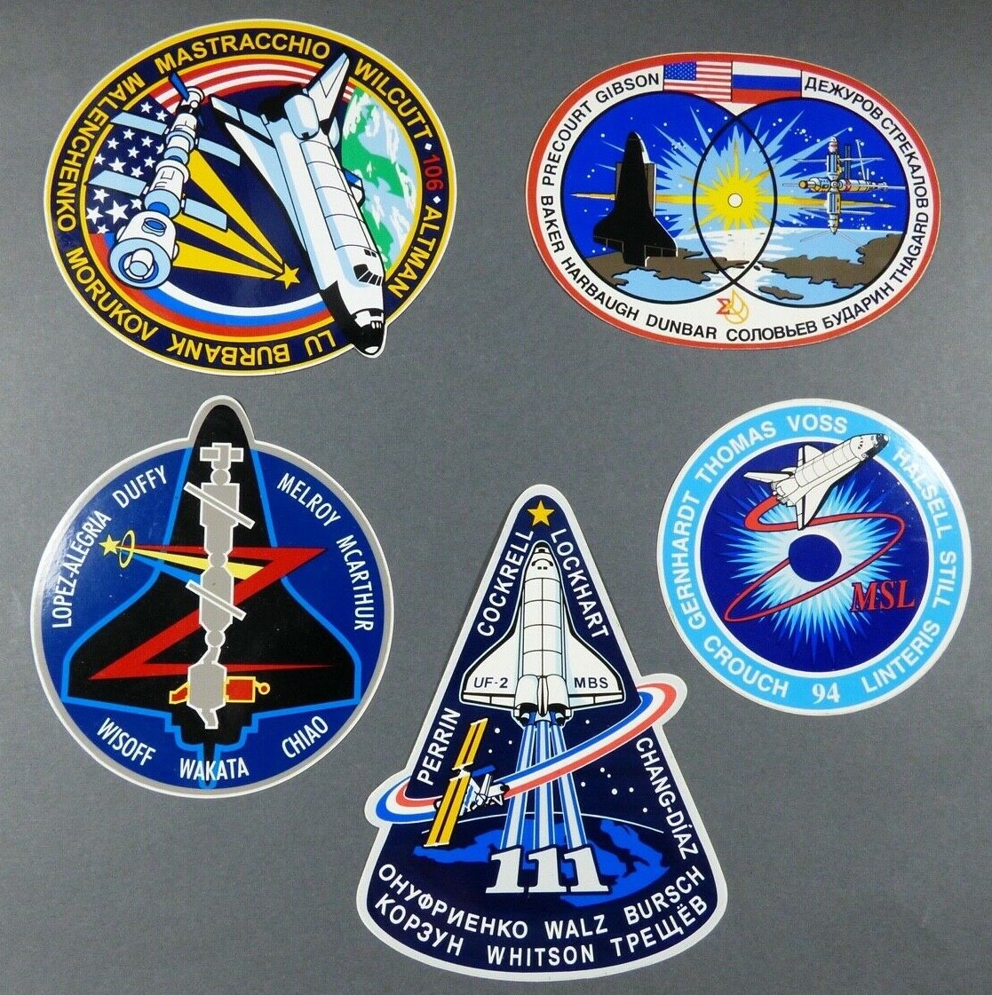 lot of 5 Space Flight Shuttle Sticker Decals Patches | eBay