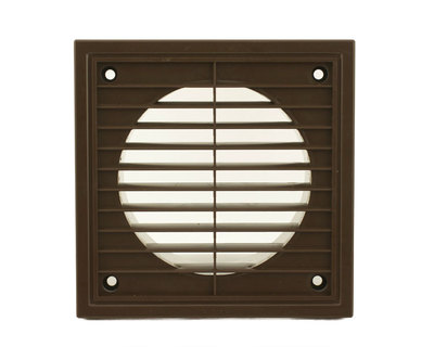 150mm 6 Inch Extractor Fan External Wall Grill Grille - BROWN FIXED ...