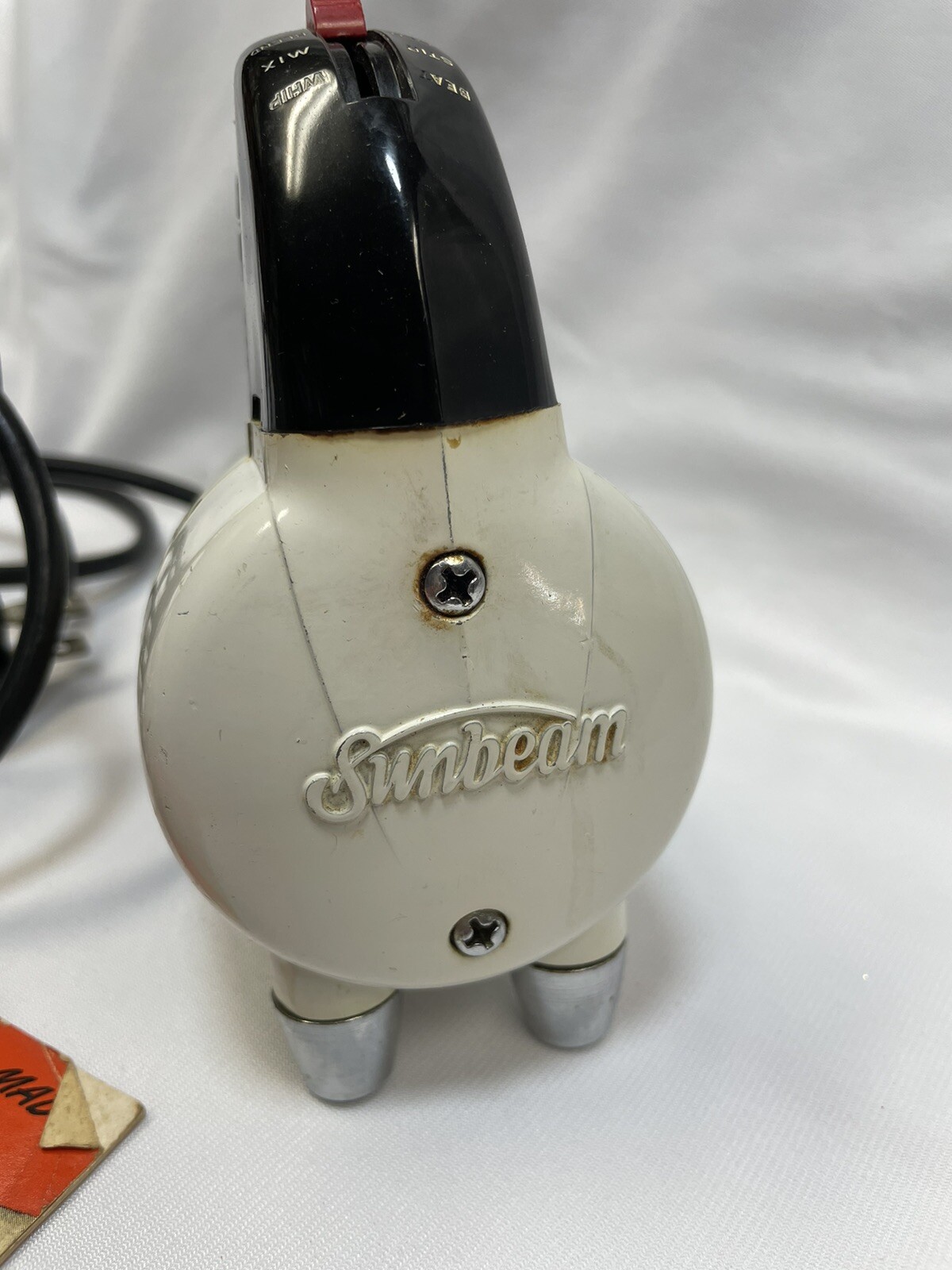 Vtg Sunbeam Mix Master Junior Hand Mixer Beaters Original RARE Gift Box ...