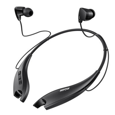 Mpow Jaws Gen-5 Wireless Bluetooth Headset Neckband Retractable ...